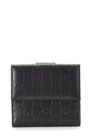 Gucci Ssima Compact Wallet - Black