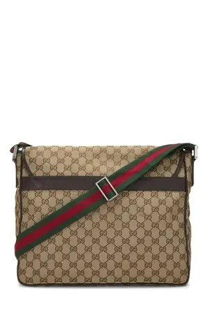 Gucci Original Gg Canvas Web Flap Messenger