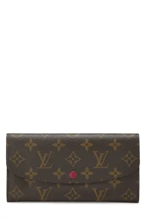 LOUIS VUITTON Monogram Canvas Emilie Wallet - Red