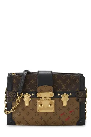 LOUIS VUITTON Monogram Reverse Trunk Clutch - Brown