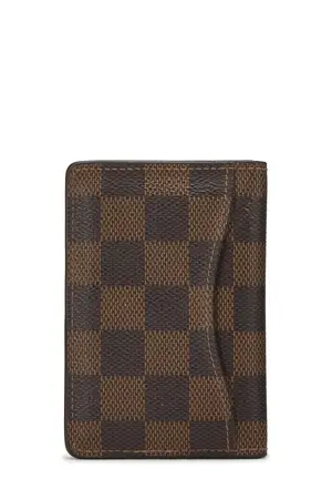 LOUIS VUITTON Damier Ebene Pocket Organizer - Brown