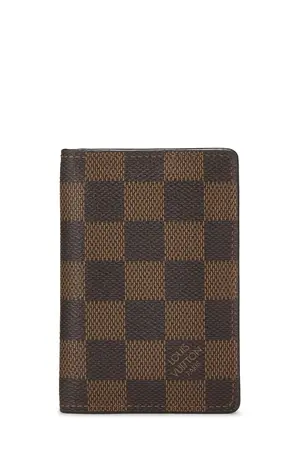 LOUIS VUITTON Damier Ebene Pocket Organizer - Orange