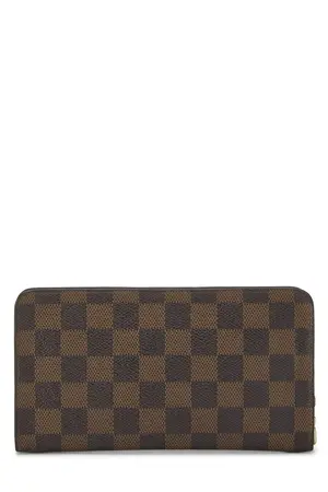 LOUIS VUITTON Damier Ebene Porte Monnaie Zip Wallet - Brown