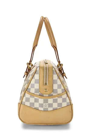 LOUIS VUITTON Damier Azur Berkeley Top Handle Bag - White