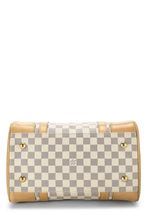 LOUIS VUITTON Damier Azur Berkeley Top Handle Bag - White