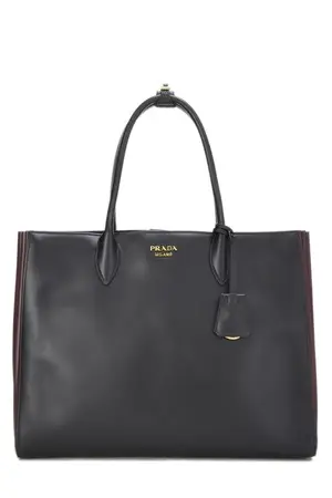 Prada Calfskin Bibliotheque Tote - Black