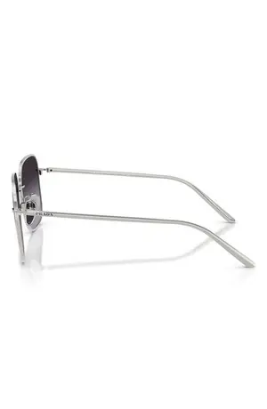 Prada 57mm Square Sunglasses - Silver/grey Gradient
