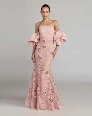 Mac Duggal Off-the-shoulder Satin Mermaid Gown - Pink