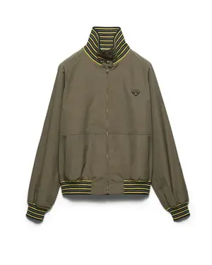 Prada Poplin Turtleneck Jacket - Green