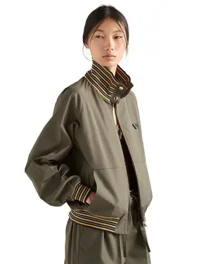 Prada Poplin Turtleneck Jacket - Green