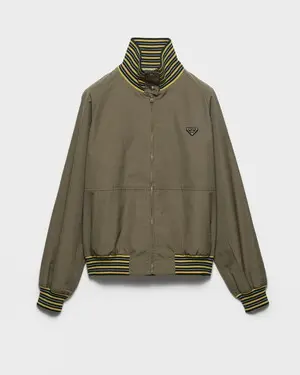 Prada Poplin Turtleneck Jacket - Olive Green