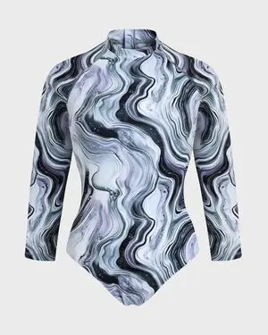 Vilebrequin Uv Protection Marble Rashguard Lexane - White