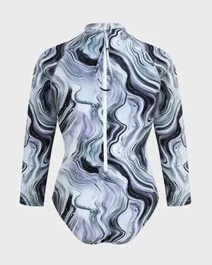 Vilebrequin Long Sleeve Marble Print Rashguard