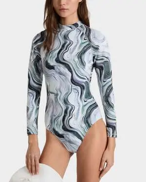 Vilebrequin Long Sleeve Marble Print Rashguard