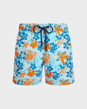Vilebrequin Printed Swim Trunks - Blue