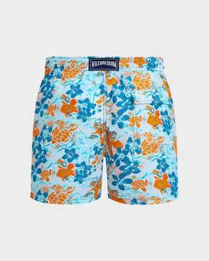 Vilebrequin Printed Swim Trunks - Blue