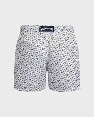 Vilebrequin Micro Ronde Des Tortues Moorea Swim Trunks - White