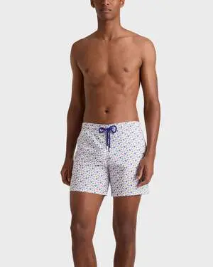 Vilebrequin Micro Ronde Des Tortues Moorea Swim Trunks - White