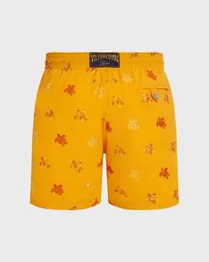 Vilebrequin Embroidered Swim Trunks - Orange