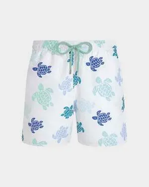 Vilebrequin Swim Trunks Tortues Multicolores Moorea - White
