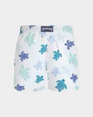 Vilebrequin Swim Trunks Tortues Multicolores Moorea - White