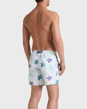 Vilebrequin Swim Trunks Tortues Multicolores Moorea - White