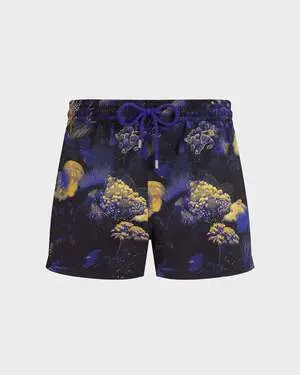 Vilebrequin Printed Stretch Swim Shorts Black