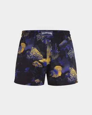 Vilebrequin Printed Stretch Swim Shorts - Black