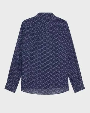 Vilebrequin Cotton Voile Micro Ronde Des Tortues Shirt Caracal - Purple