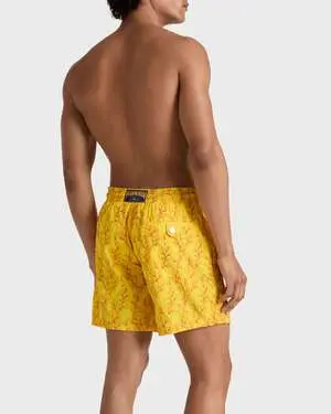 Vilebrequin Embroidered Swim Trunks X-ray Seaweed Limited Edition - Yellow