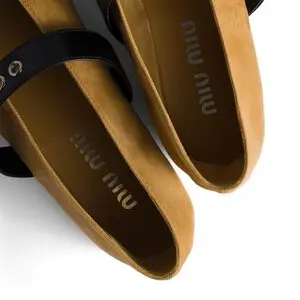 Miu Miu Suede Ballerinas - Honey