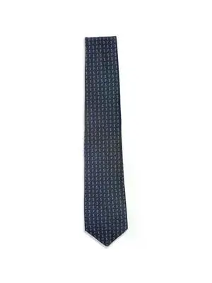 Paul Smith Logo Silk Tie - Blue