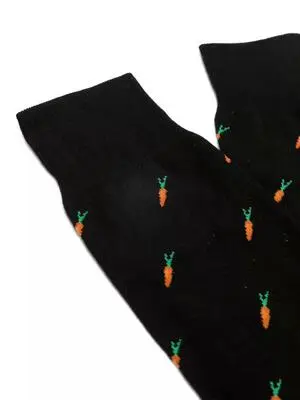 Paul Smith Carrot Print Socks - Black
