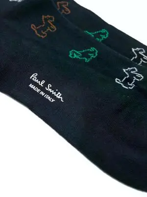 Paul Smith Dog Pattern Socks - Blue