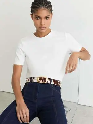 REISS Athena Print Belt