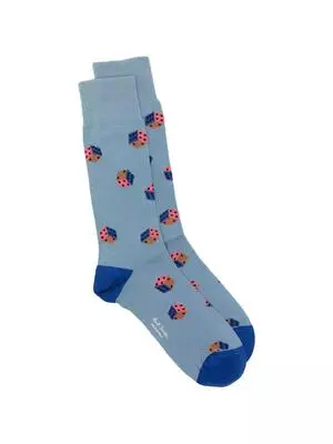 Paul Smith Dice Patterned Socks - Blue