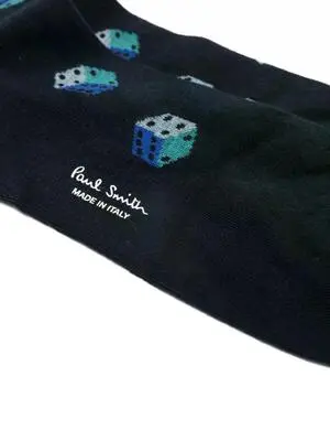 Paul Smith Dice-pattern Socks - Blue