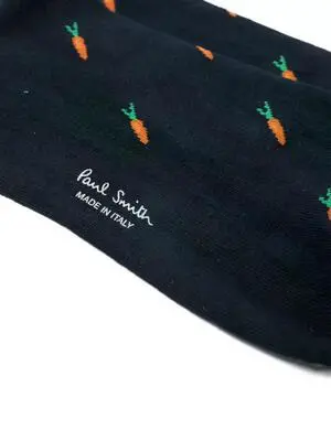 Paul Smith Klee Carrot-print Socks - Blue