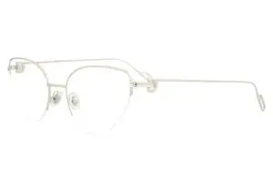 CARTIER Cat Eye Eyeglasses - Silver/transparent (ct0157o