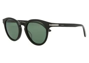 CARTIER Round Frame Sunglasses - Black/green (ct0010s