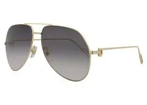 CARTIER Aviator Sunglasses - Gold/grey (ct0110s