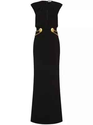 Rebecca Vallance Chelsea Belt-appliqué Gown - Black