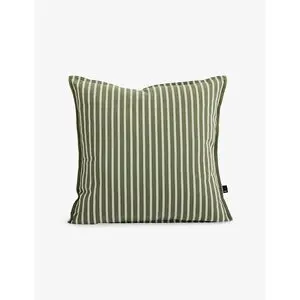HAY Terrazza Striped Woven Cushion - Olive Bold Stripe
