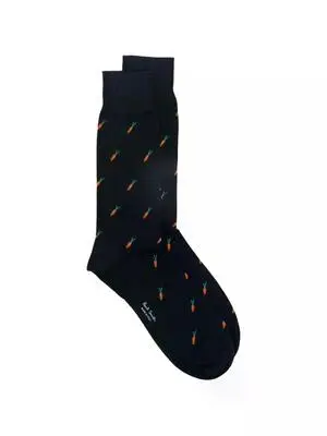 Paul Smith Klee Carrot-print Socks - Blue
