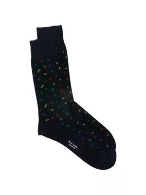Paul Smith Logo-print Socks - Blue