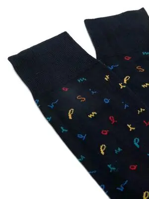 Paul Smith Logo-print Socks - Blue