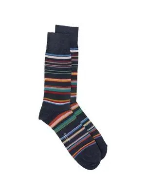Paul Smith Striped Socks - Blue