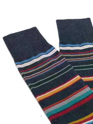 Paul Smith Striped Socks - Blue