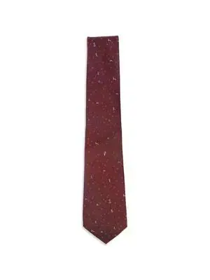 Paul Smith Star Logo Silk Neck Tie - Red