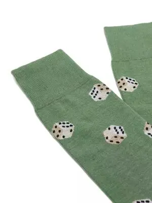 Paul Smith Dice Pattern Socks - Green